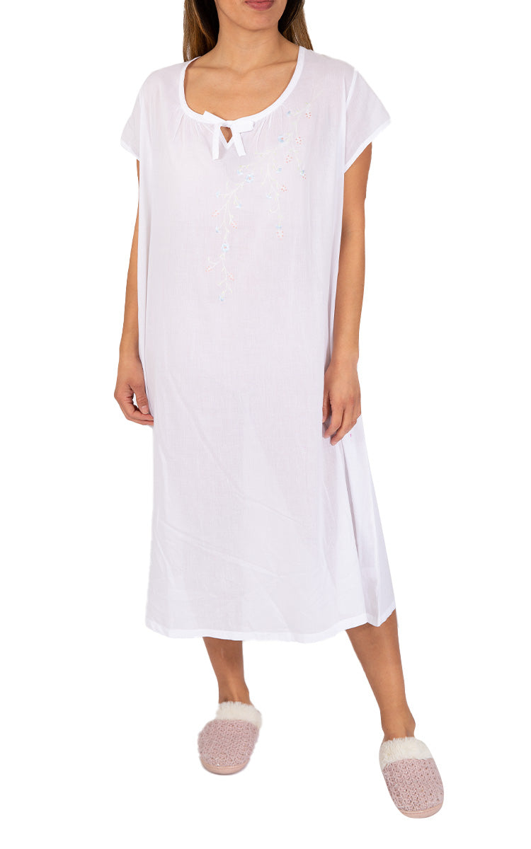 French Country Cotton Nighties For Women | Cap Sleeve Cotton Nightgowns ...